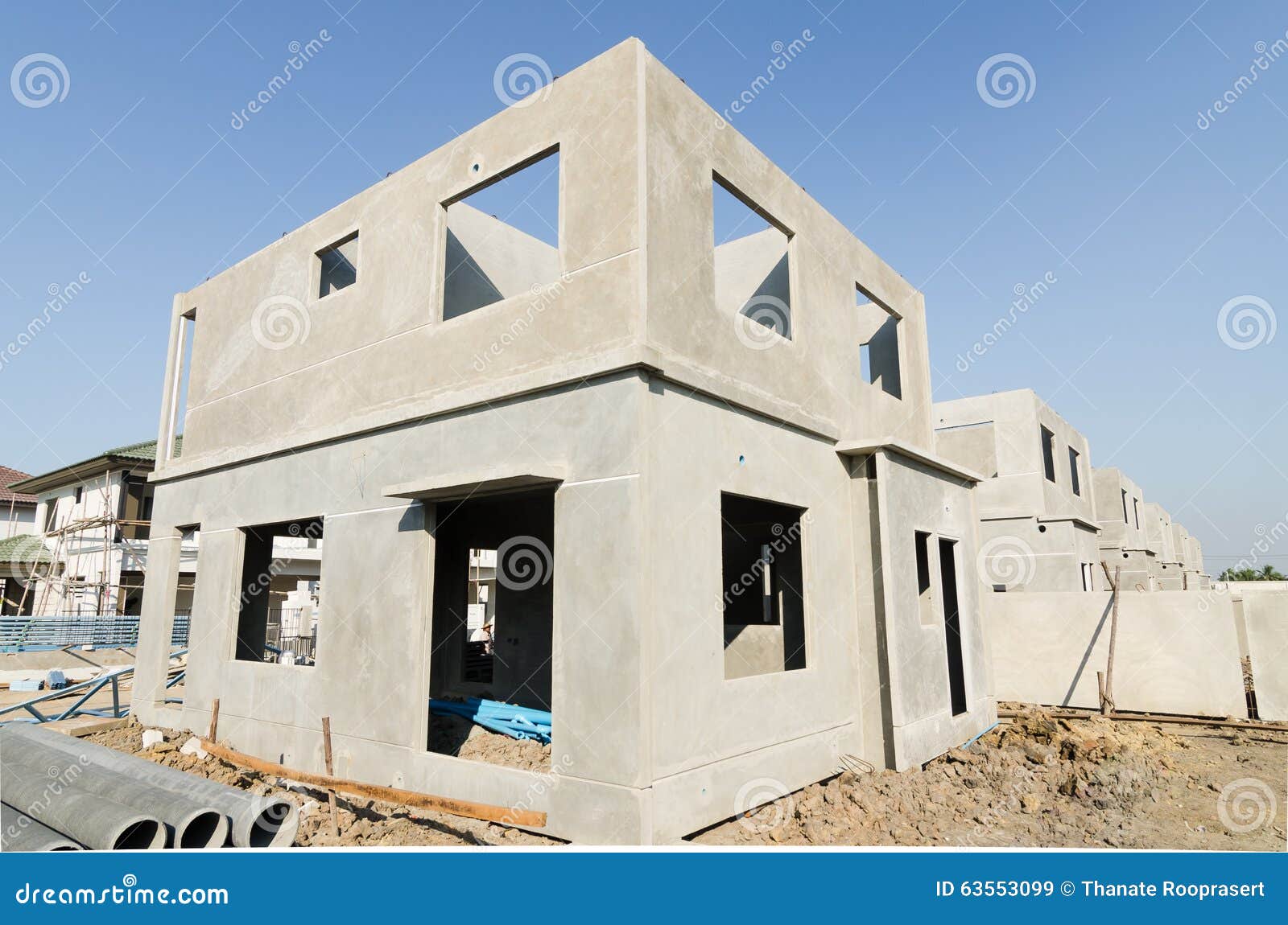 Precast Building stock image. Image of housing, house - 63553099