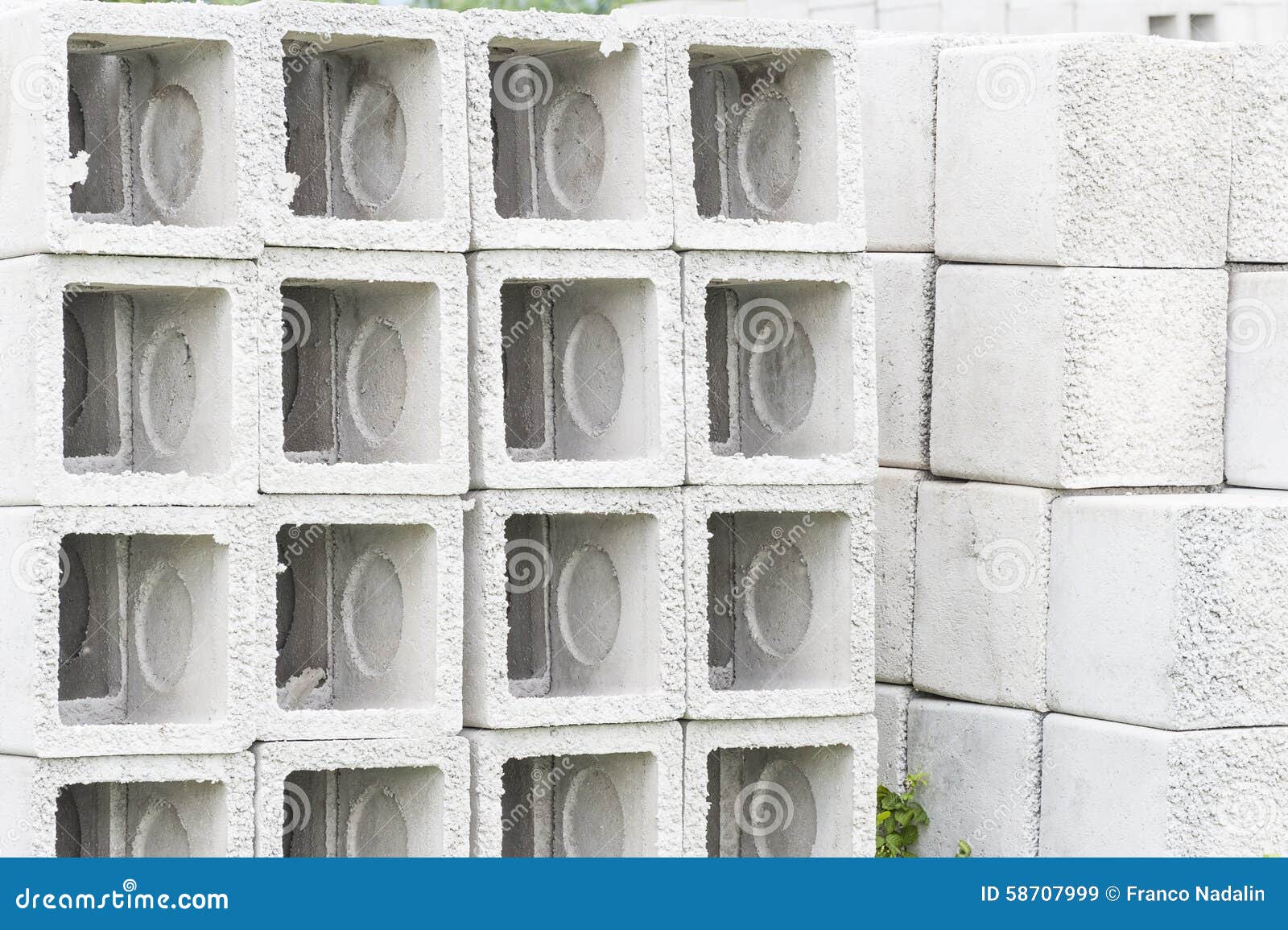 Precast concrete drains. stock image. Image of circles - 58707999