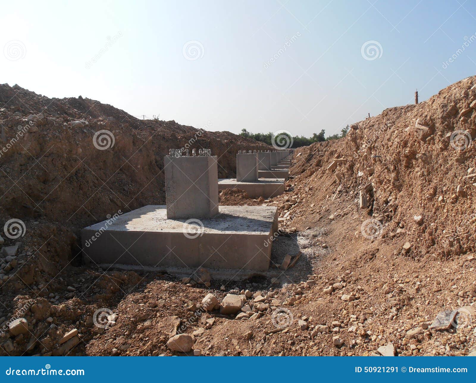 Precast Concrete Foundation in Thailand Stock Image - Image of mohawk ...