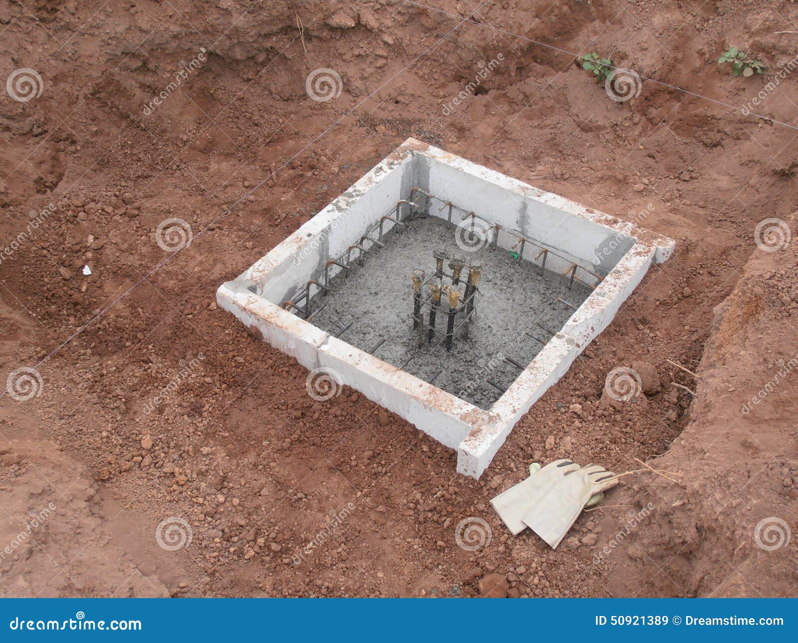 Precast Concrete Foundation in Thailand Stock Image - Image of ...