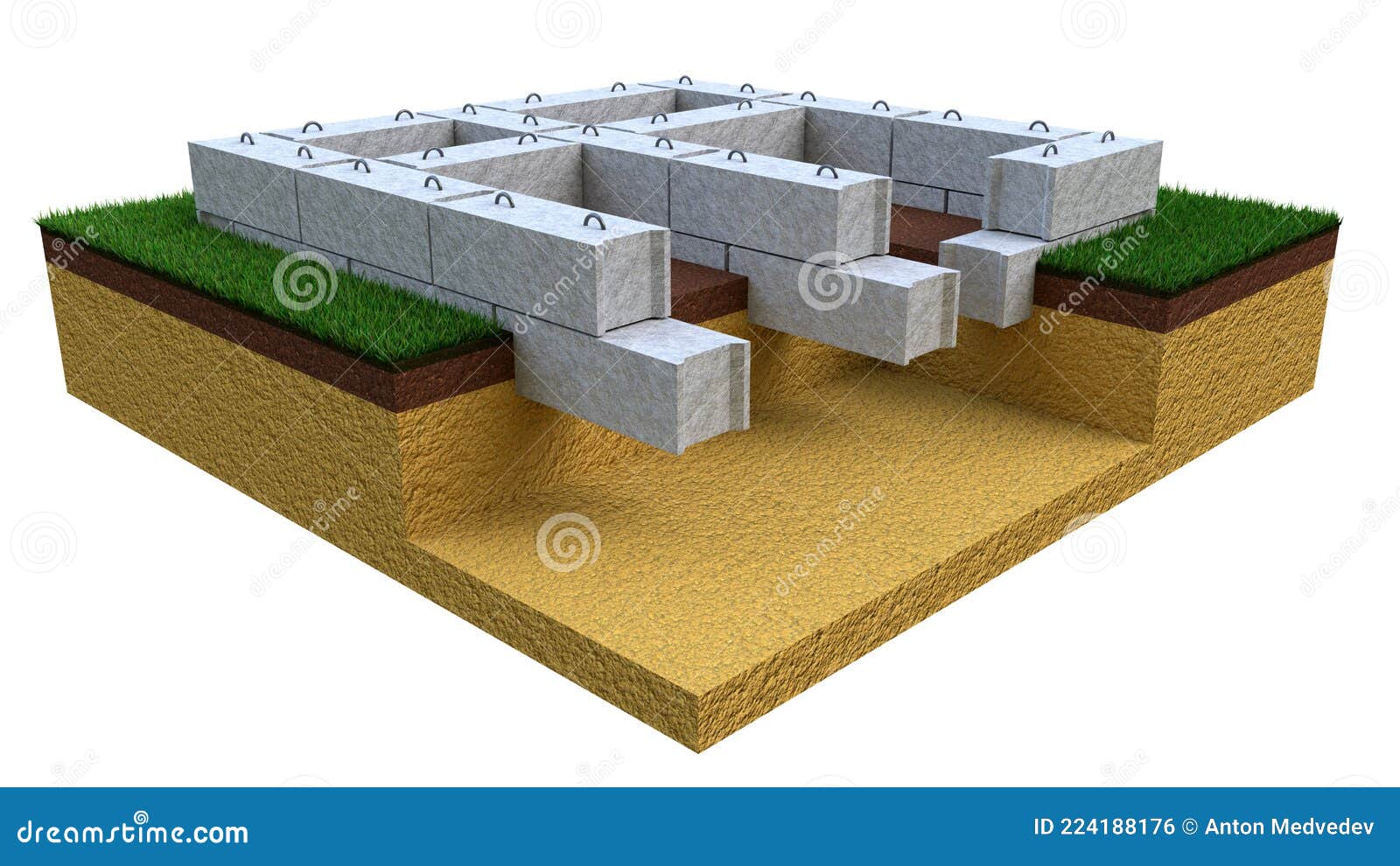 Precast Concrete Composite Hollow Core Deck Slabs. Royalty-Free Stock ...