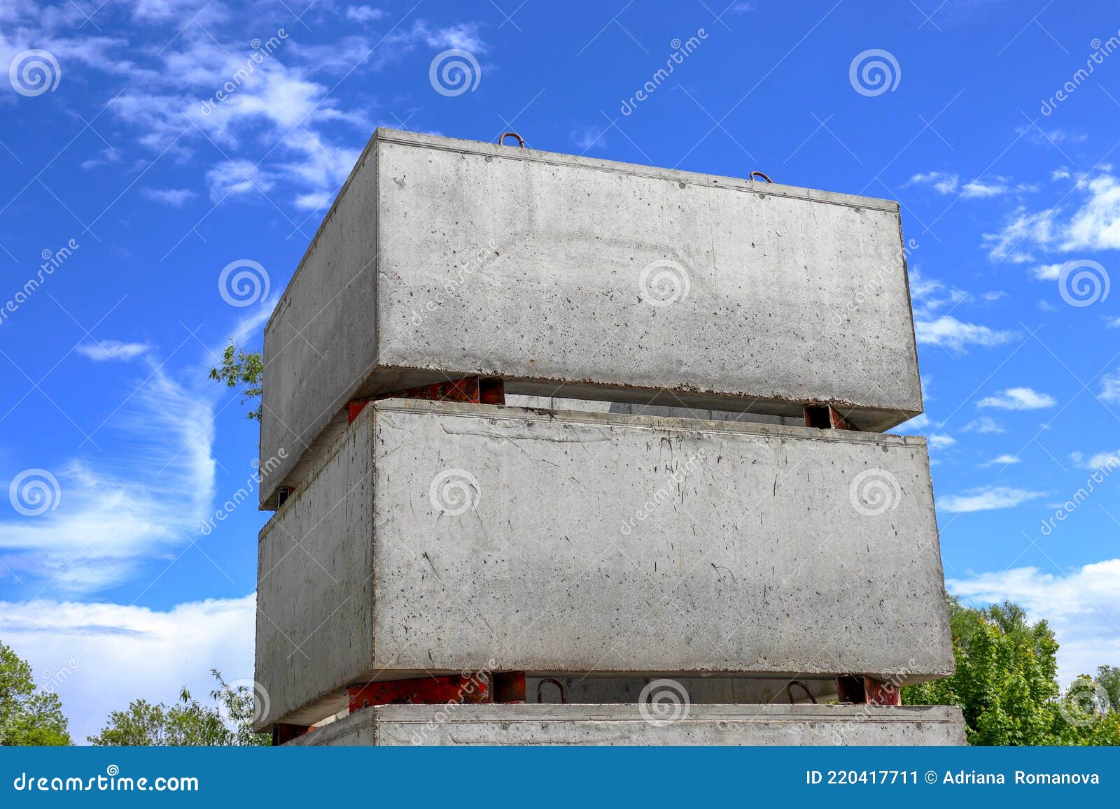 Precast Concrete, Square Form Stock Image - Image of maintenance ...