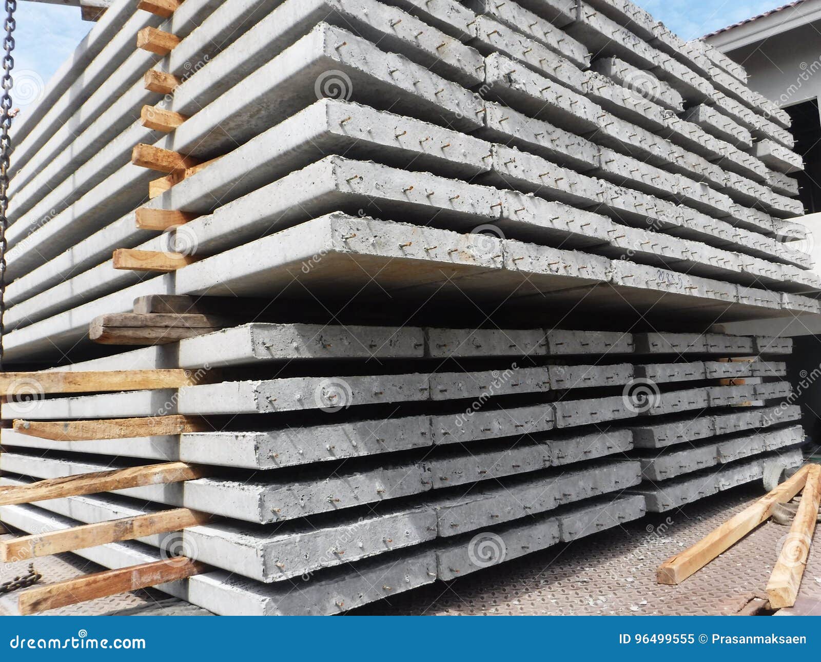 Precast Plank Concrete Slabs Stock Image - Image of industrial, hollow ...