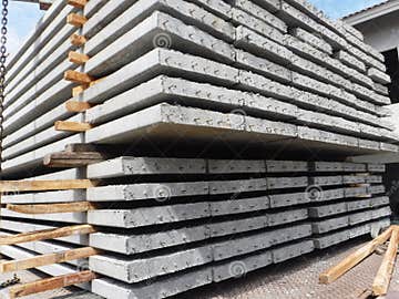 Precast Plank Concrete Slabs Stock Image - Image of industrial, hollow ...