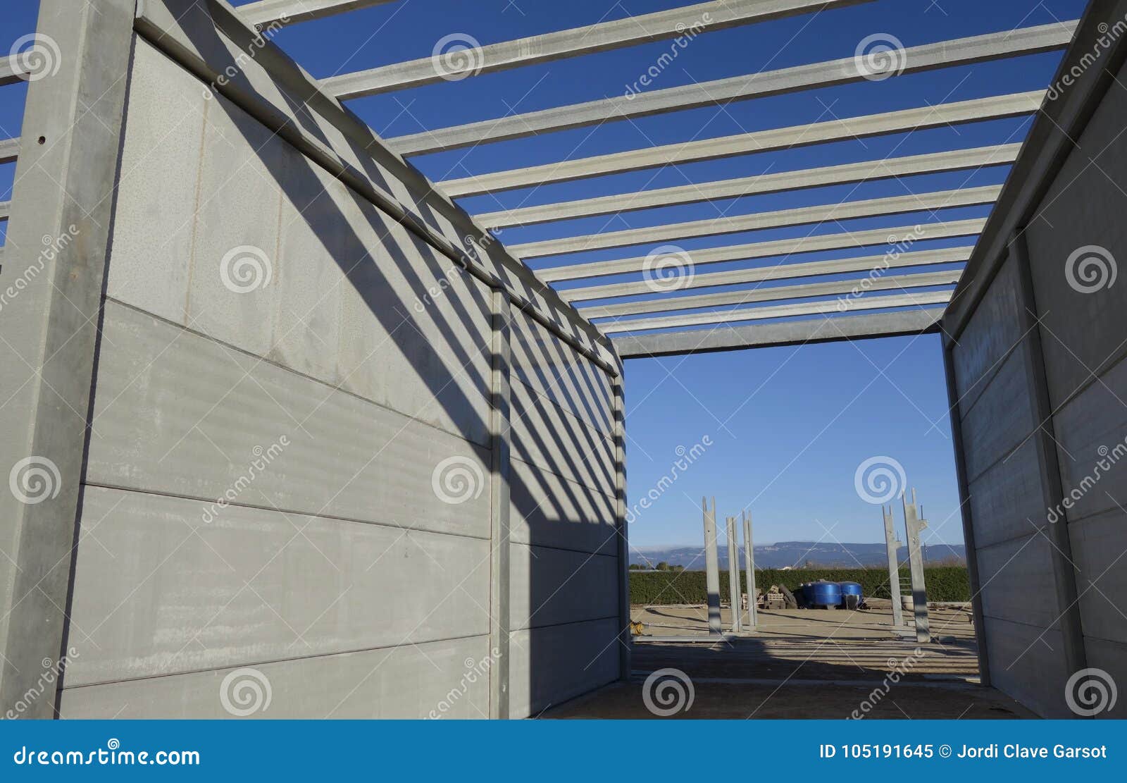 Precast Structure in Construction Stock Image - Image of engineering ...