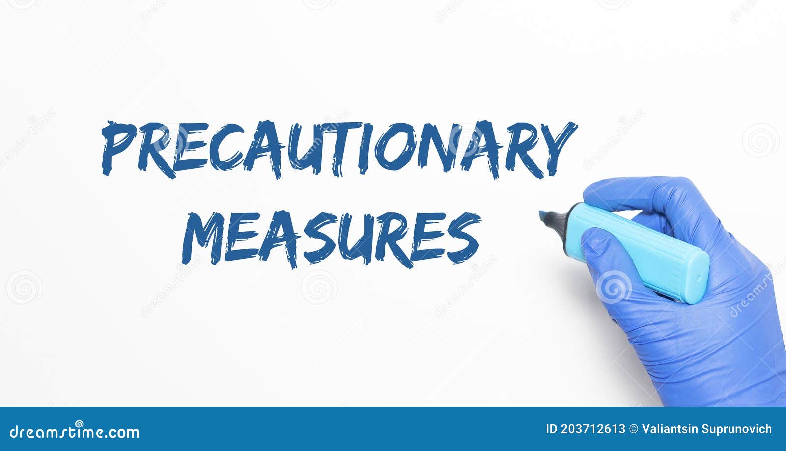 Precautionary Measures Inscription on White Background Stock Image ...