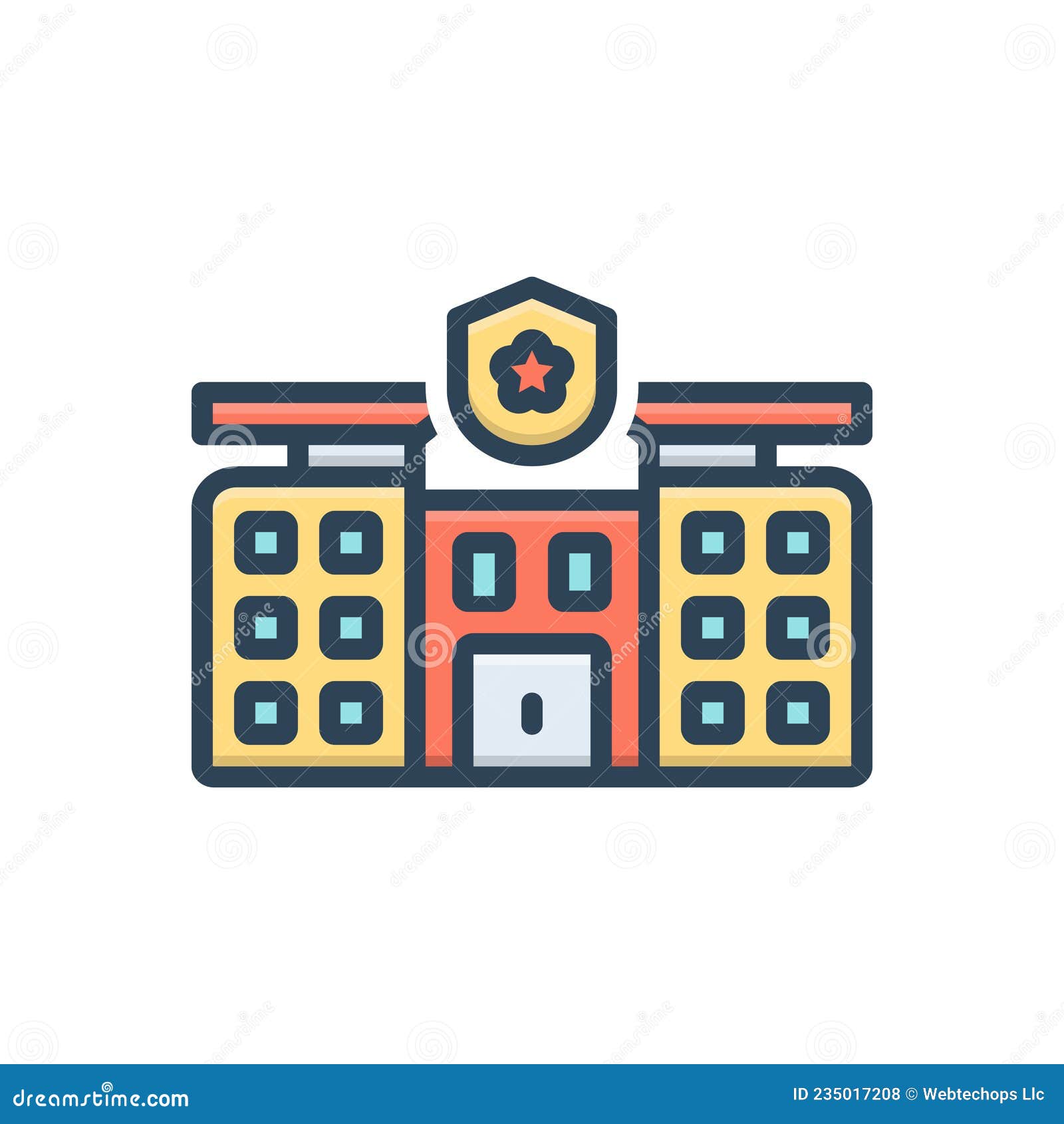 Color Illustration Icon for Precinct, Architectural and Authority Stock ...