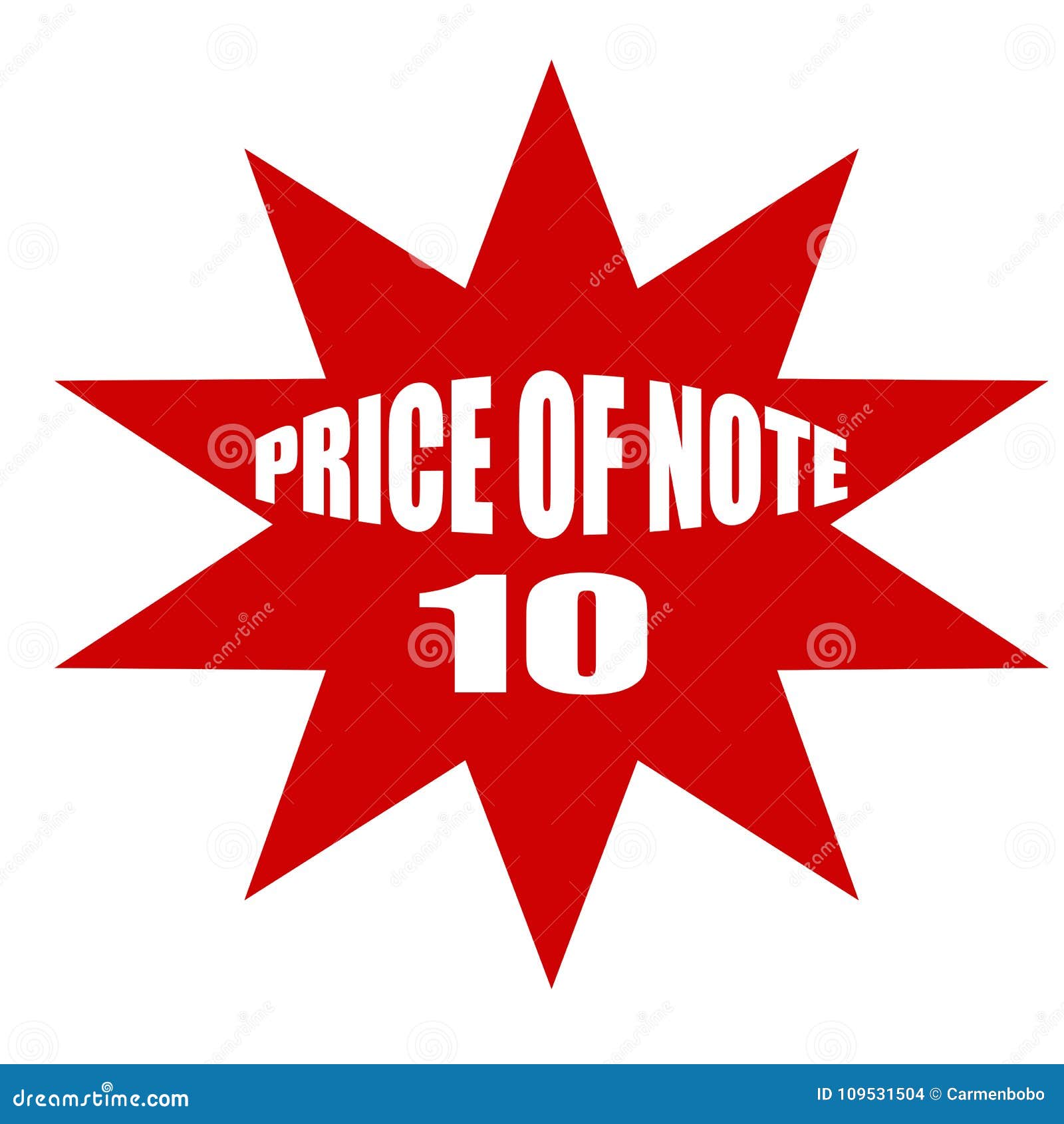 Precio de la nota diez stock de ilustración. Ilustración de coste ...