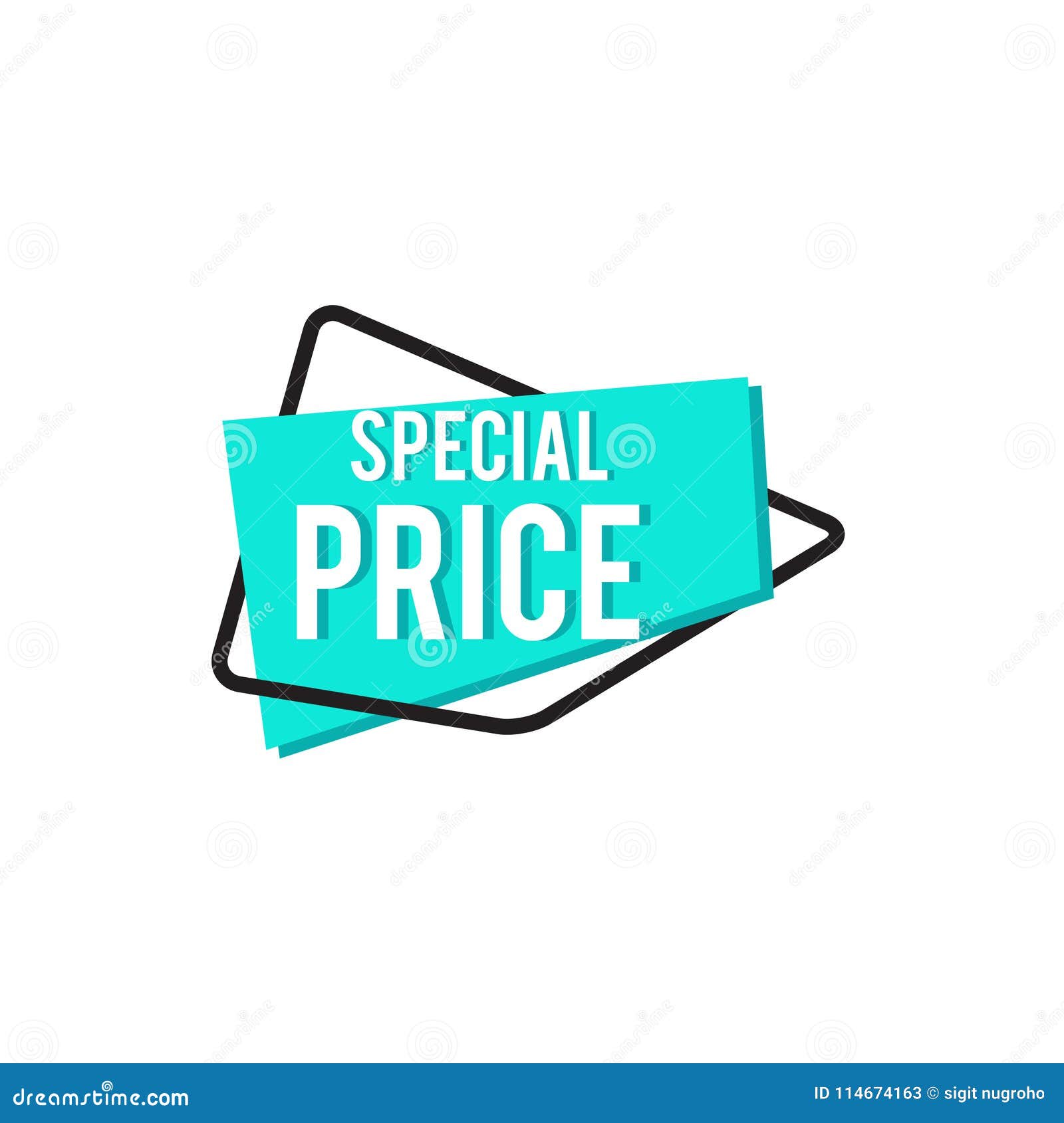 Precio Especial Azul De Los Elementos Ilustración del Vector ...