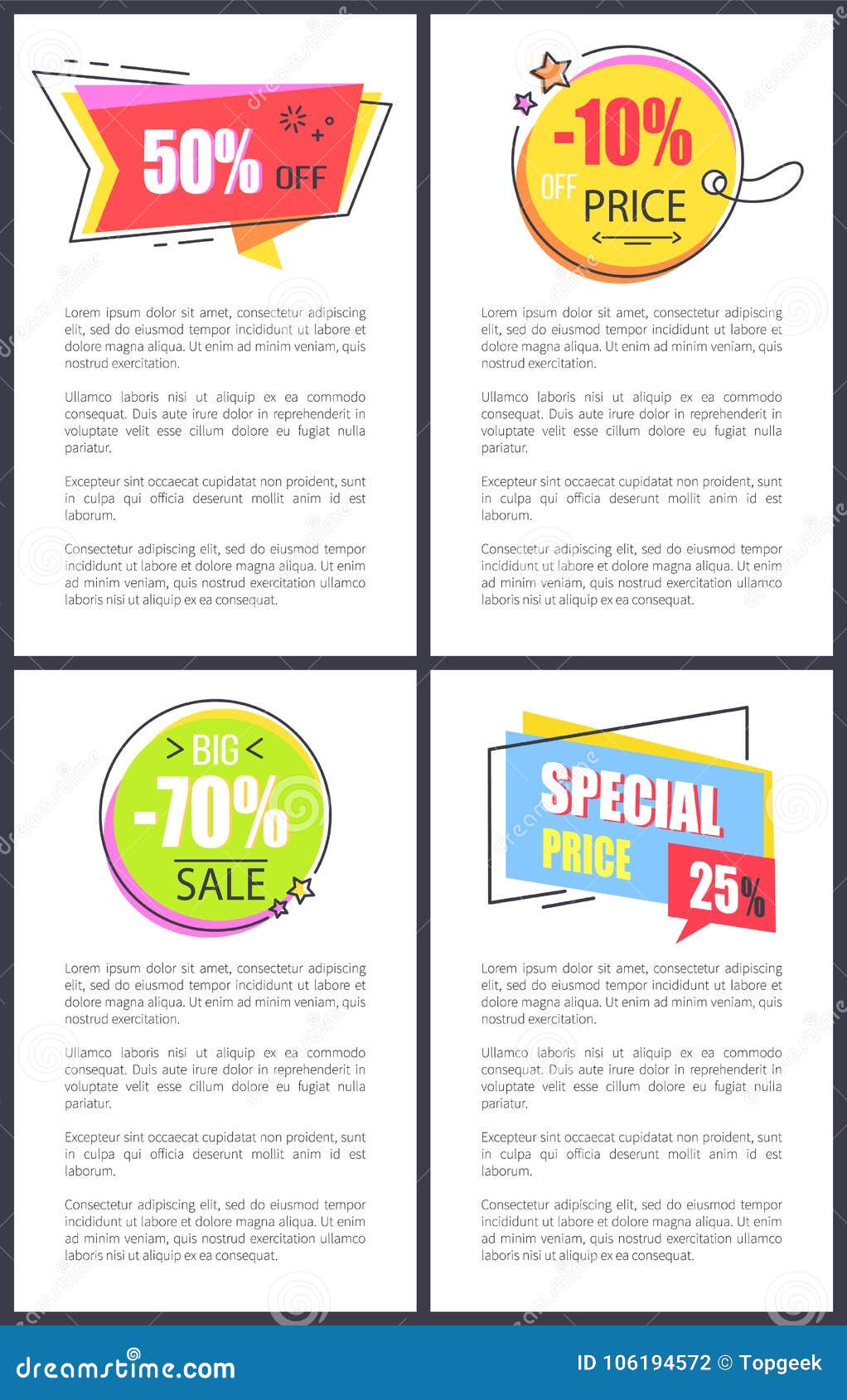 Precio Especial 25 Y -10 Del Ejemplo Del Vector Ilustración del Vector ...