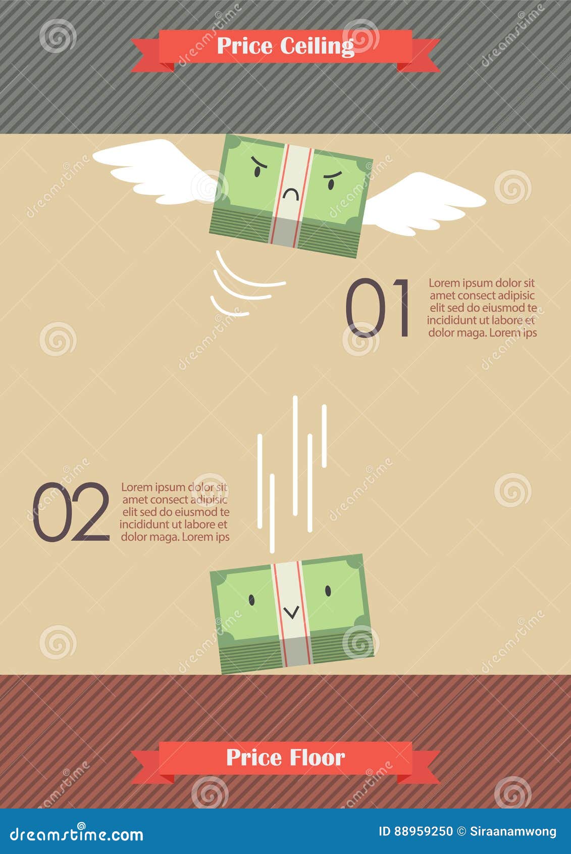 Precio Tope Y Piso De Precio Infographic Ilustración del Vector ...