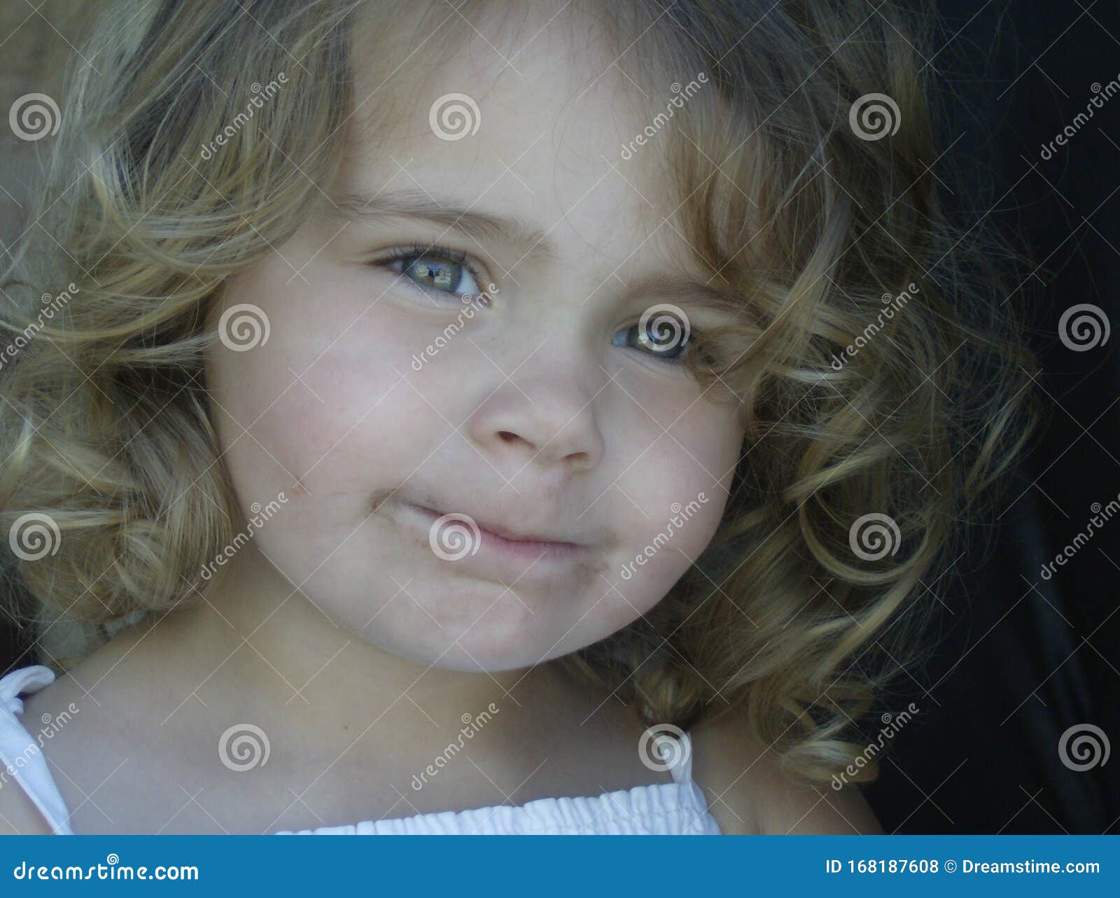 Precious baby girl stock photo. Image of curley, baby - 168187608