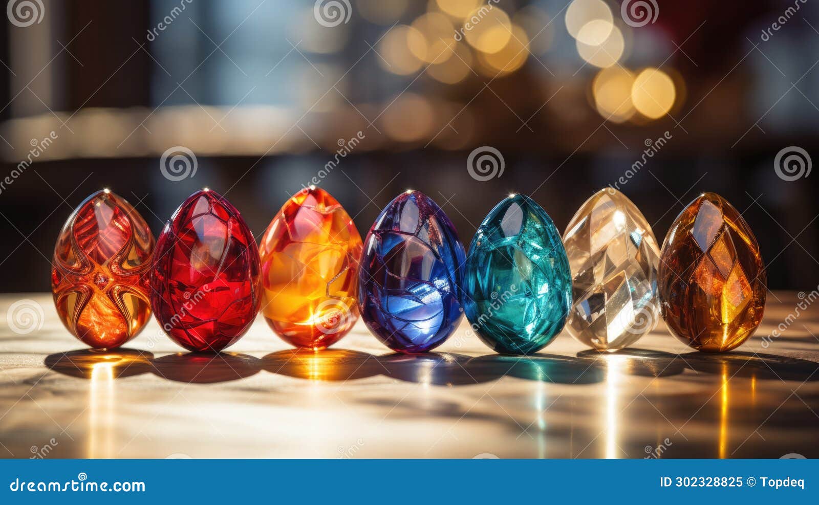 Precious Gemstone Easter Eggs, Spectrum of Colors, Springtime ...