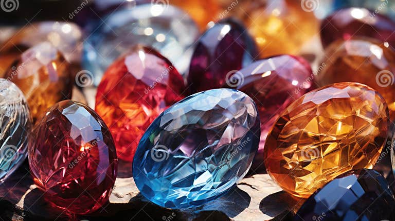 Precious Gemstone Easter Eggs, Spectrum of Colors, Springtime ...