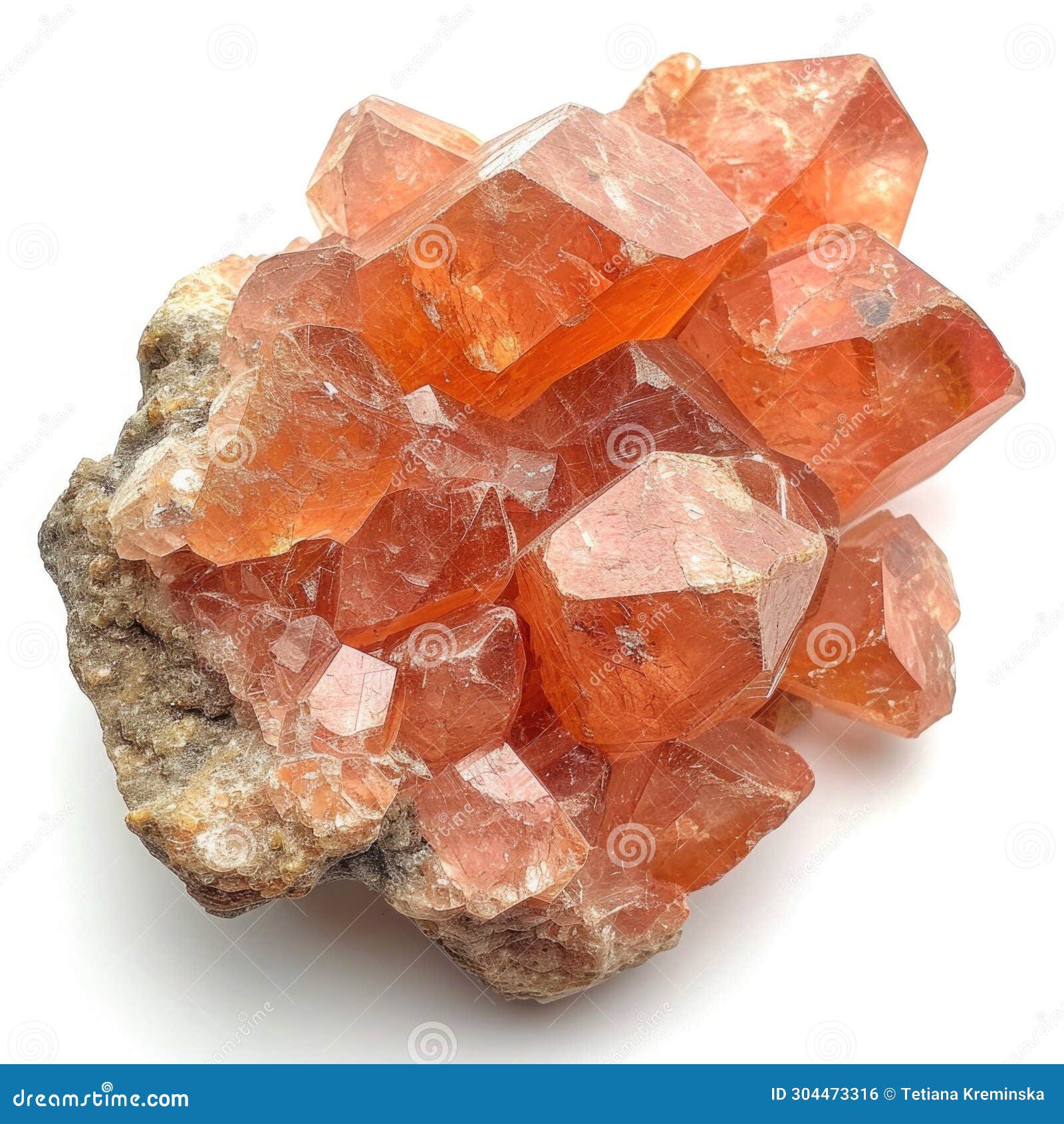 Precious Gemstone Sunstone on White Background Stock Photo - Image of ...