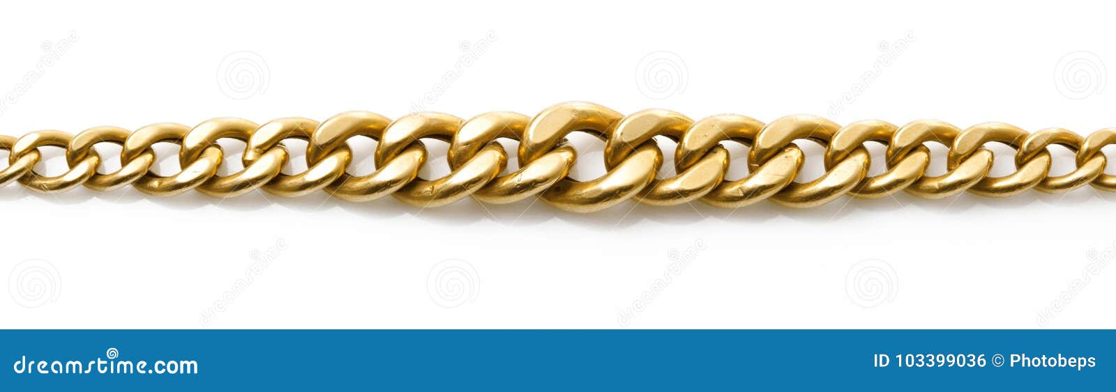 Gold Chain on White Background Stock Photo - Image of watch, coins ...
