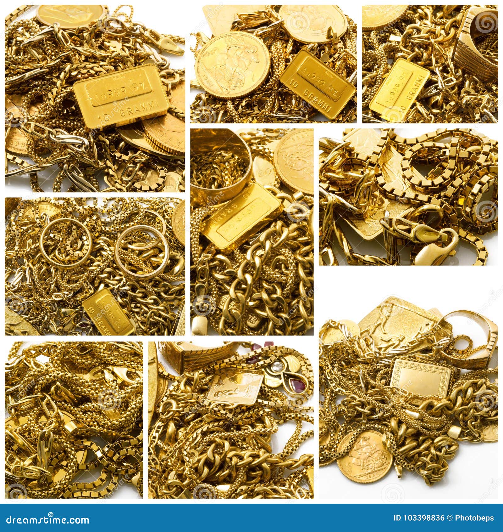 Objects of Gold on White Background Stock Photo - Image of coins, haven ...