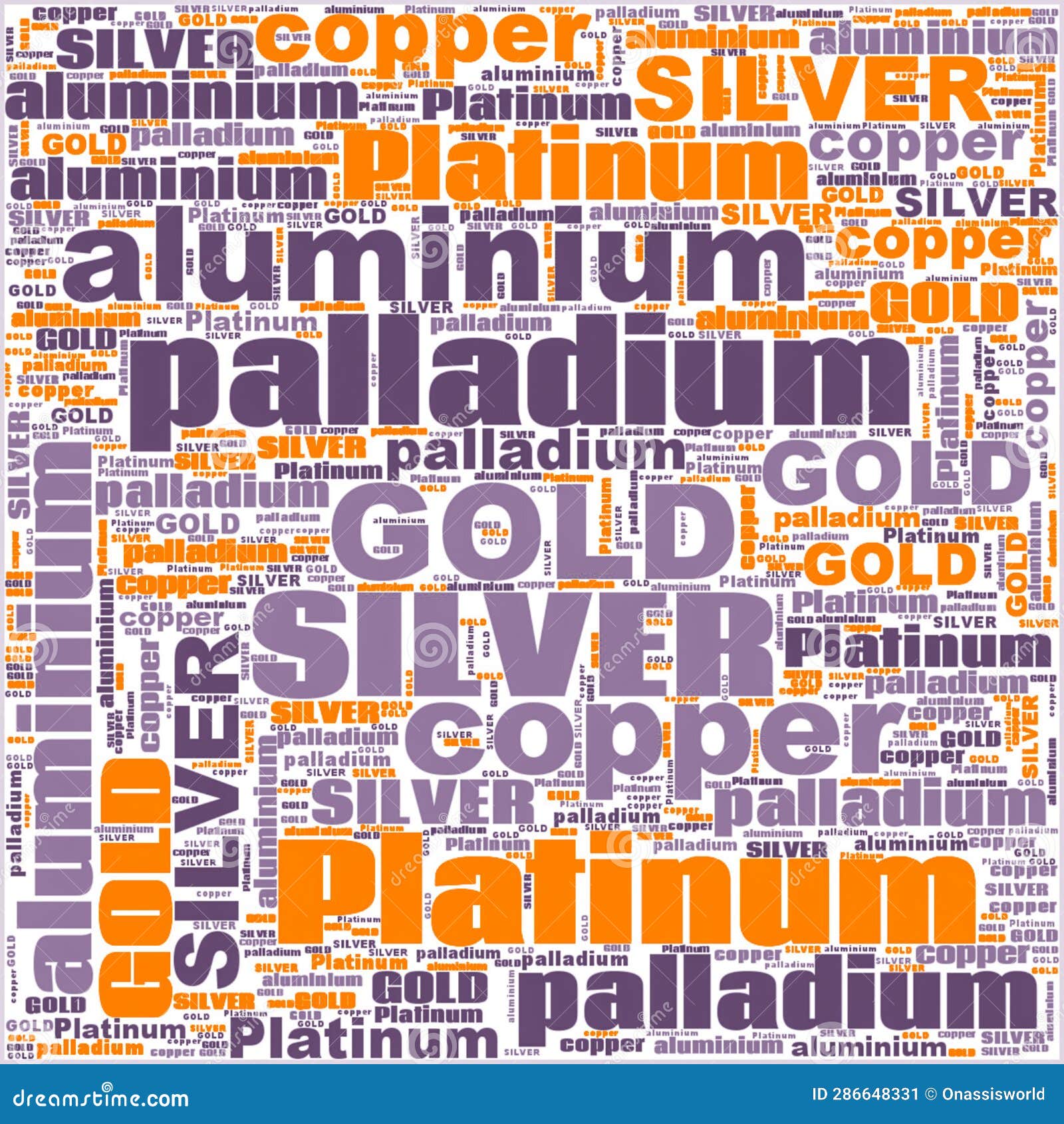 Precious Metals Abstract Background Text Illustration Header Stock ...