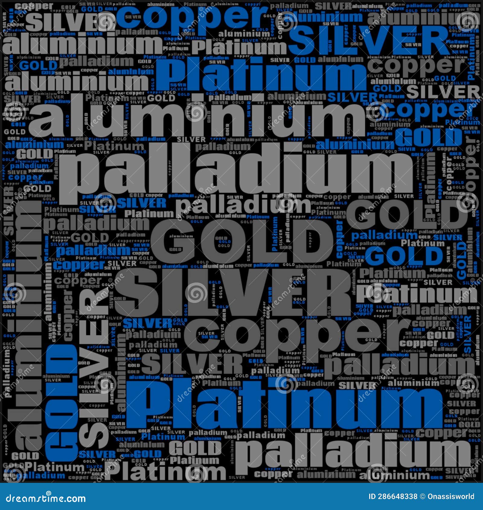 Precious Metals Abstract Background Text Illustration Header Stock ...