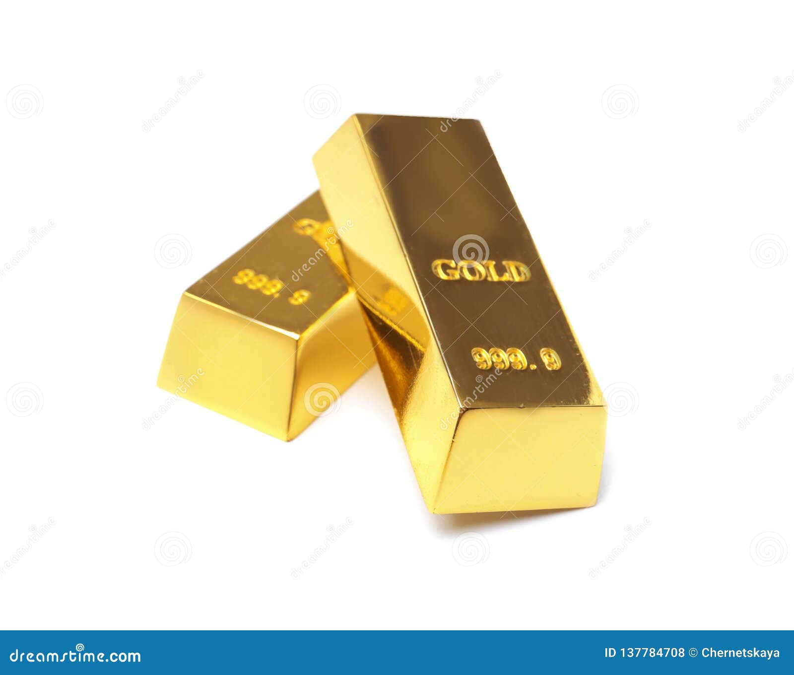 Precious Shiny Gold Bars On Color Background. Royalty-Free Stock ...