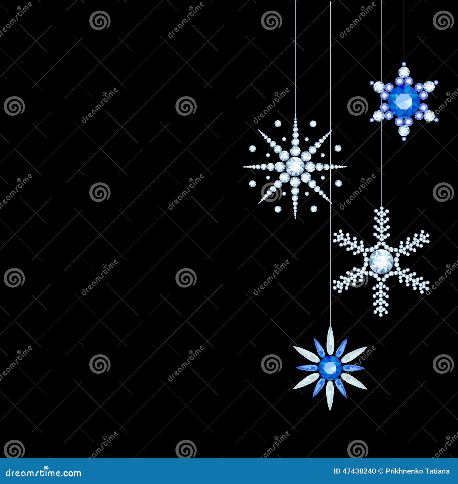 Precious snowflakes stock vector. Illustration of luxury - 47430240