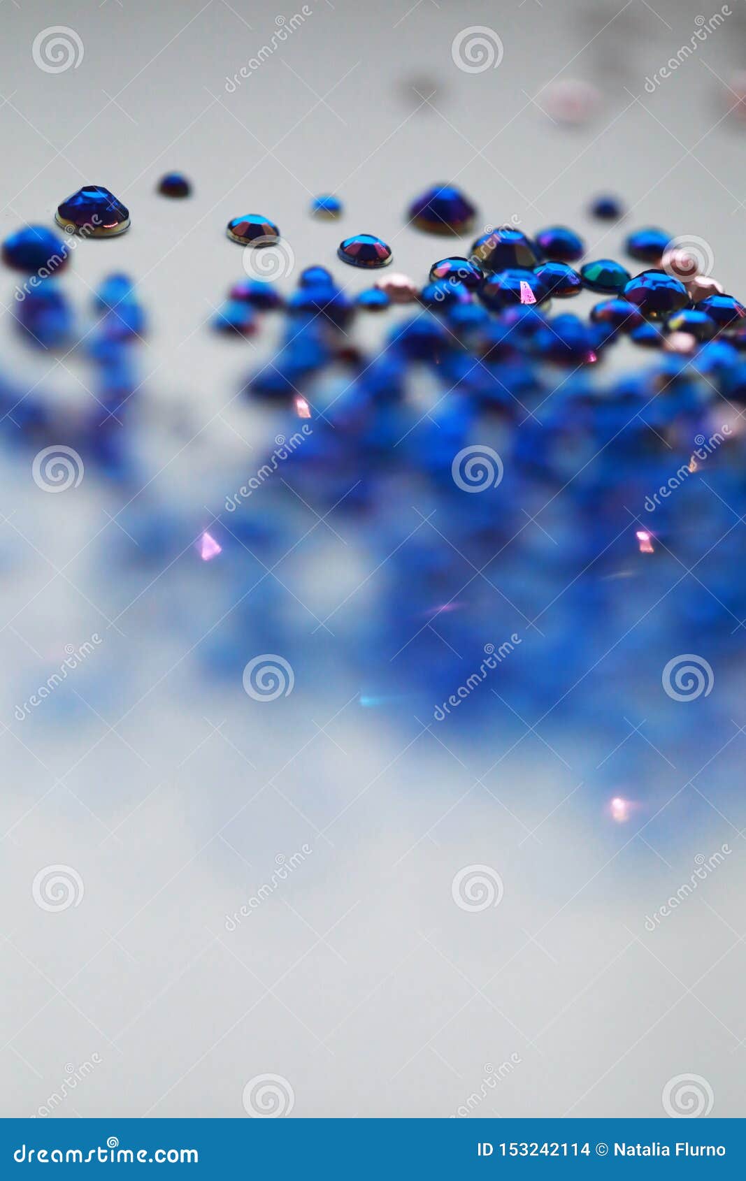 Precious Sparkling Blue Rhinestones Stock Photo - Image of diamond ...