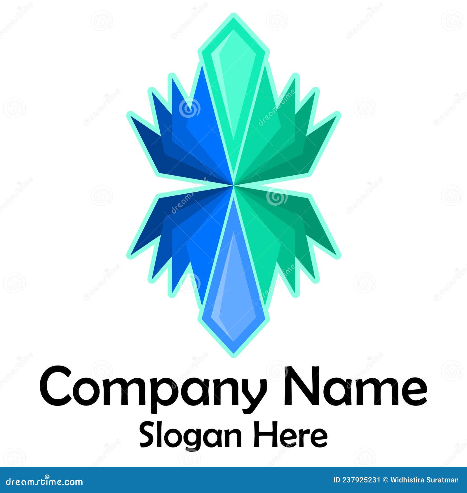 Precious Stone Logo Vector Illustration Stock Vector - Illustration of ...