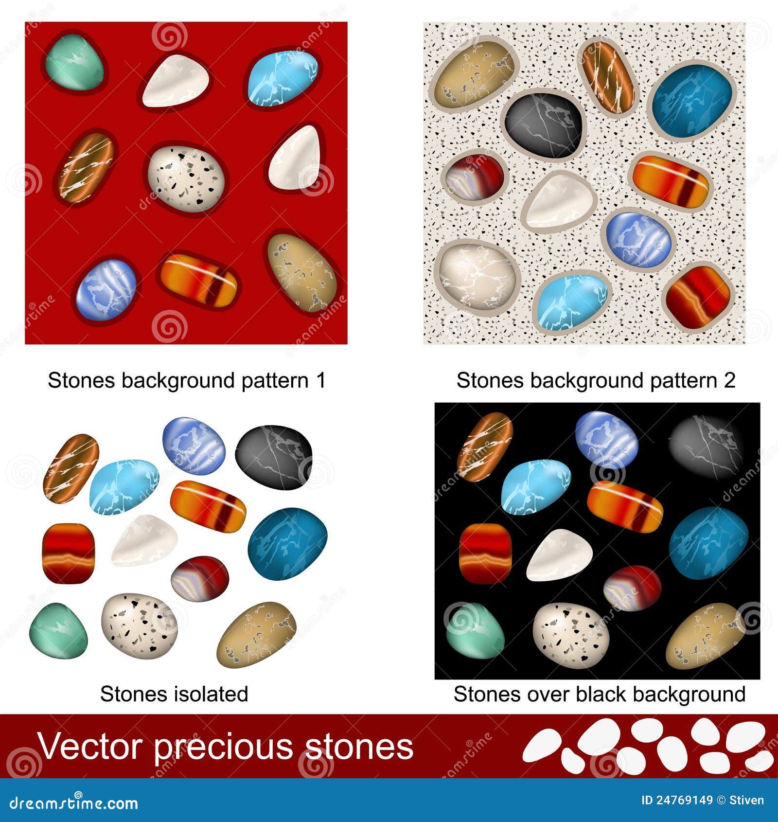 Precious stones stock vector. Illustration of shine, color - 24769149