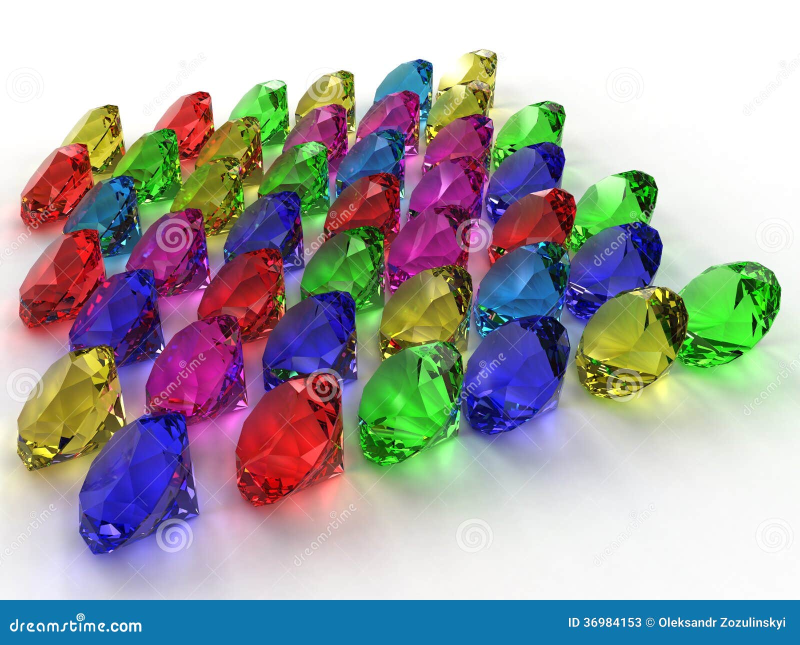 Precious Stones Of Different Colors №12 Stock Photos - Image: 36984153