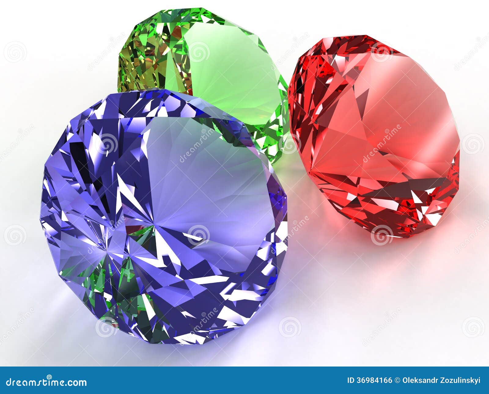 Precious Stones Of Different Colors №5 Stock Illustration ...