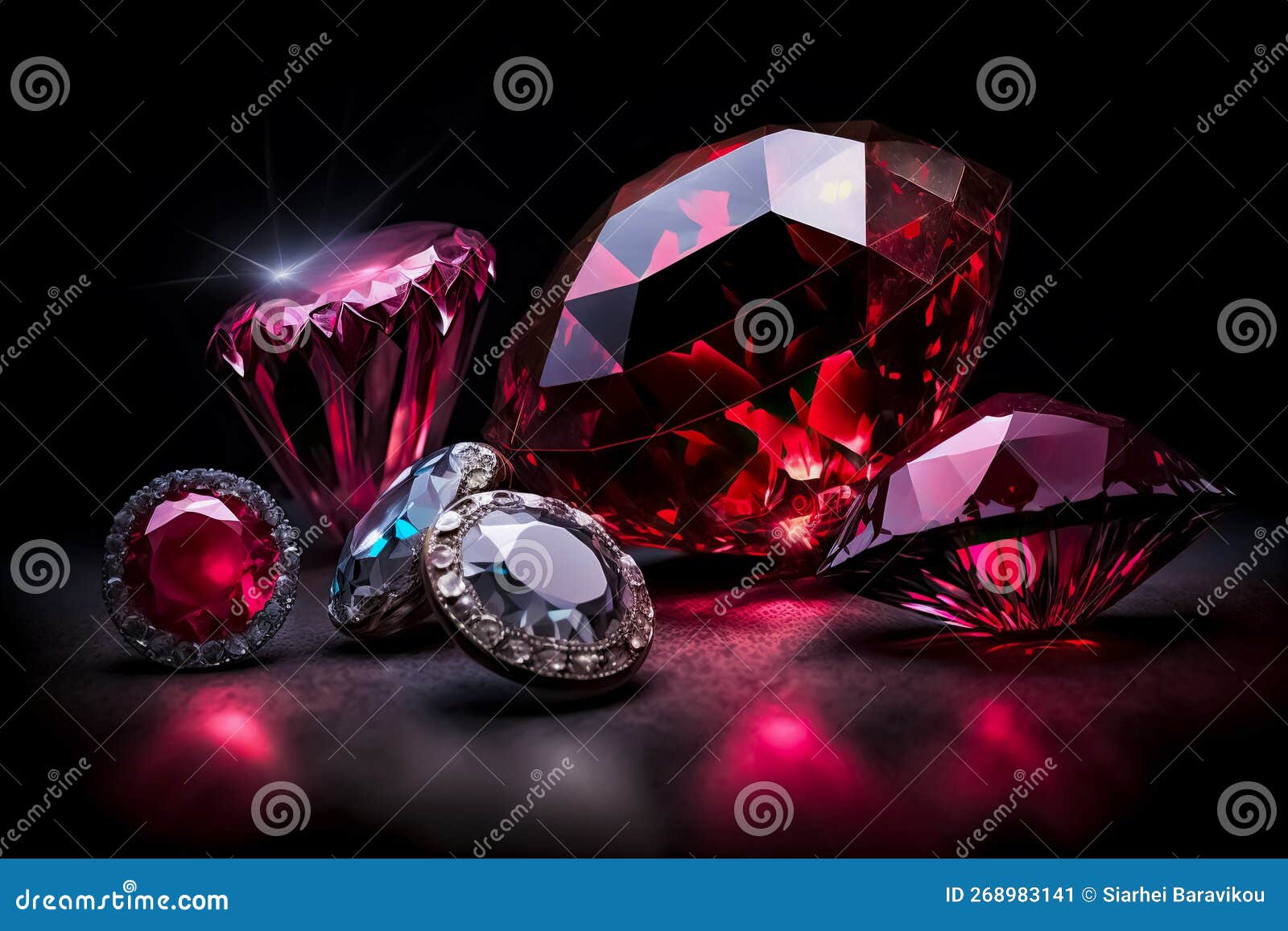 Precious Stones Emeralds and Rubies Stock Illustration - Illustration ...