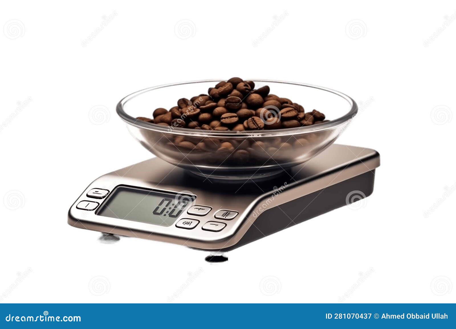 Precise Coffee Weighing Scale Isolated on a Transparent Background ...