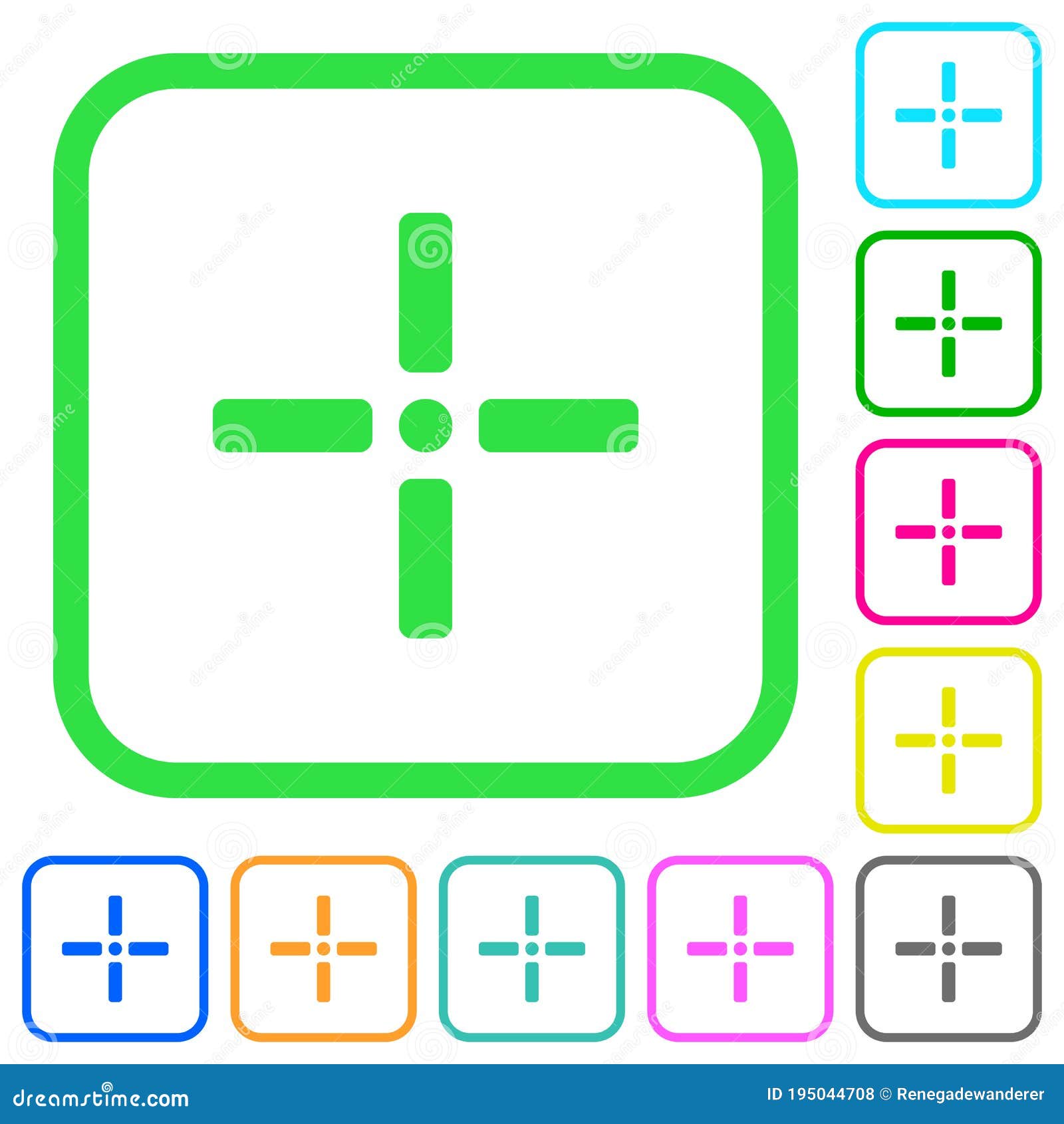 Precise Cursor Vivid Colored Flat Icons Stock Vector - Illustration of ...