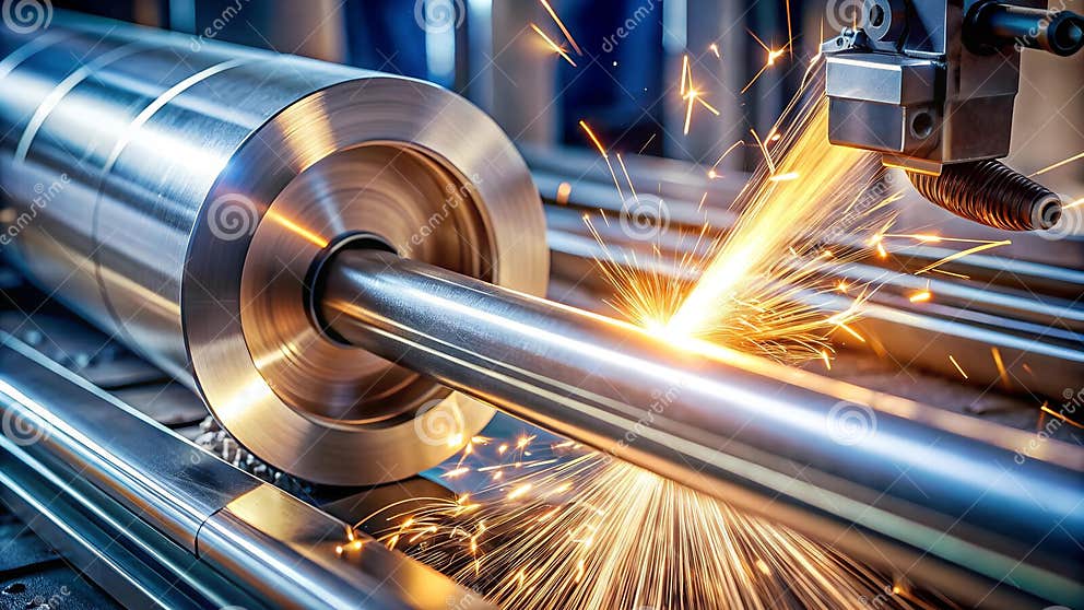 A Precise Cut: Capturing the Geometric Beauty of Steel Fabrication AI Generated Stock Image ...