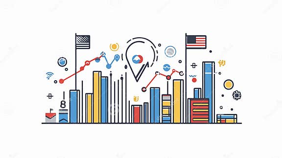Precise Data Visualization with Location Pins and Flag, Analyzing Line ...