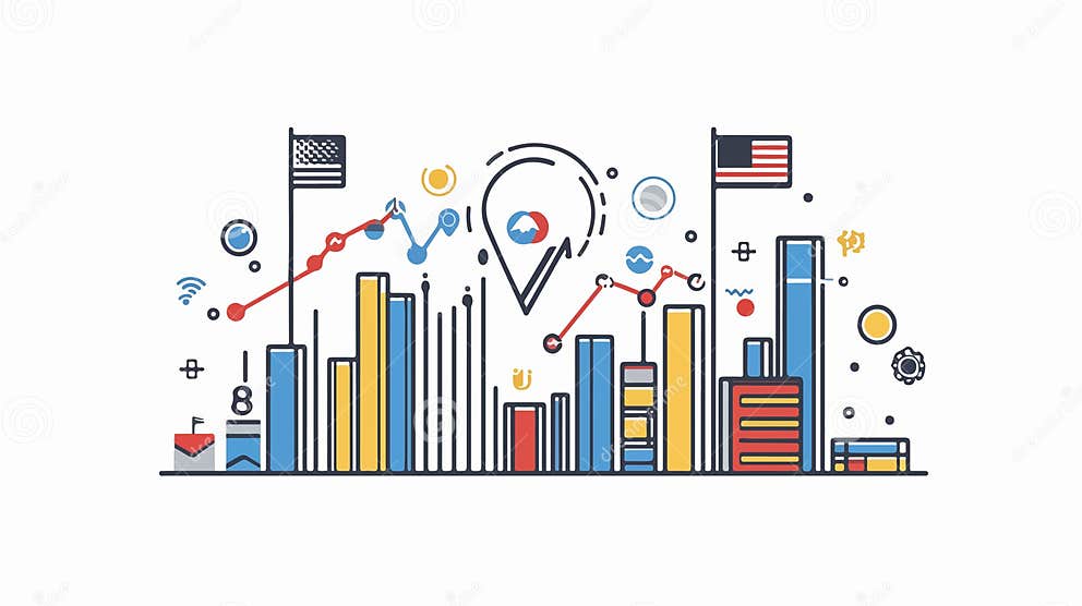 Precise Data Visualization with Location Pins and Flag, Analyzing Line ...