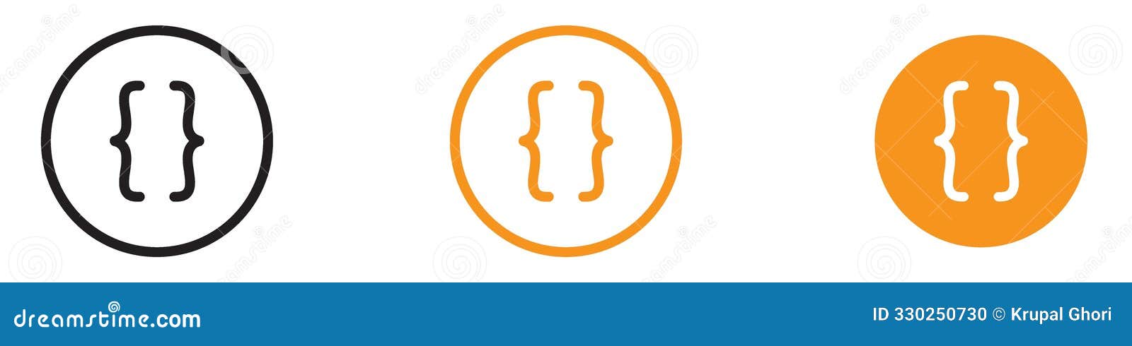 Font Brackets Vector Logo Set Collection For Web App Ui | CartoonDealer ...