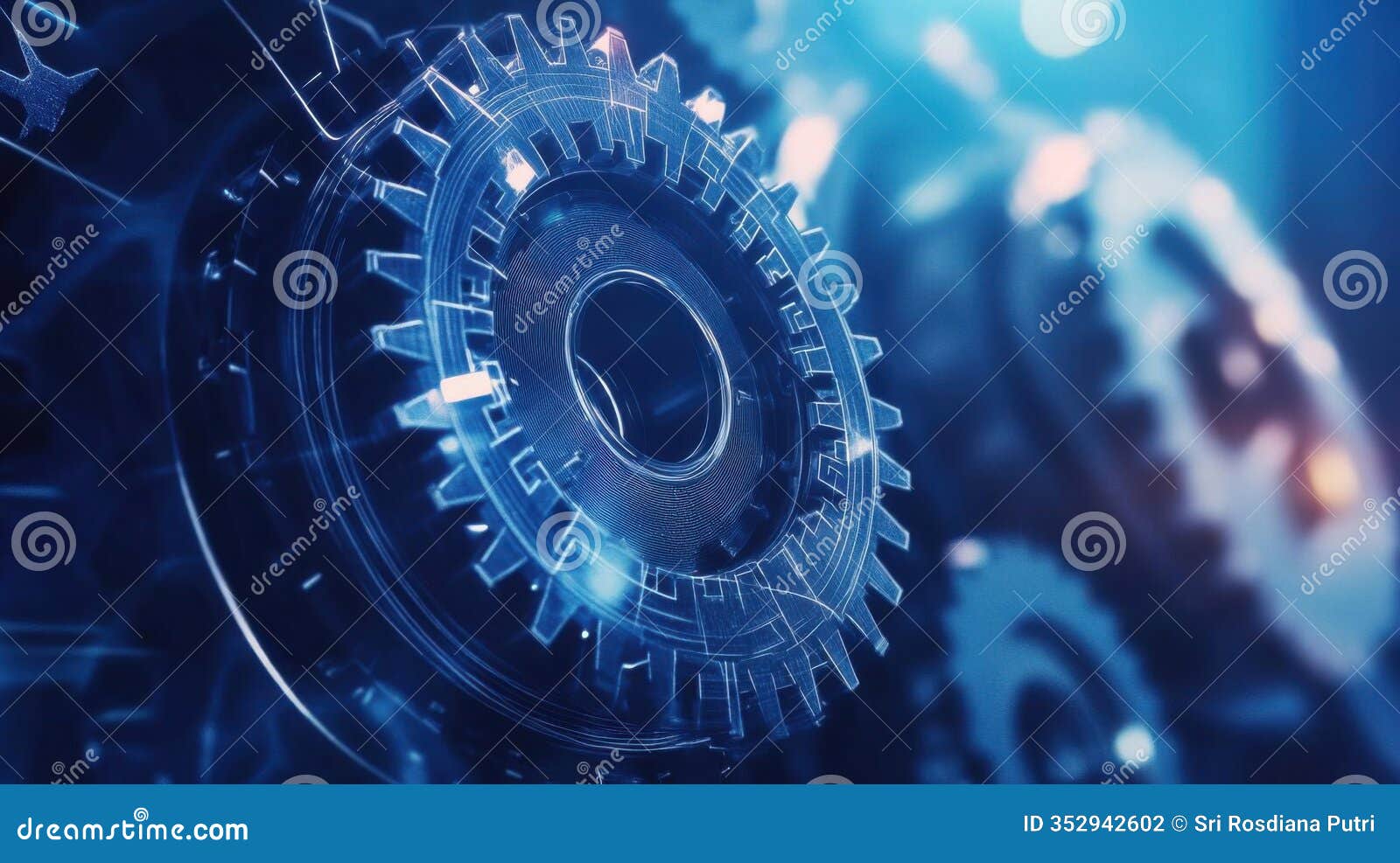 Precise Gear Mechanisms: Engineering & Design Stock Illustration ...
