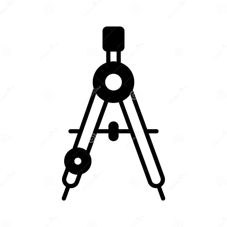 A Precise Geometric Compass Icon, Perfect for Indicating Drafting ...
