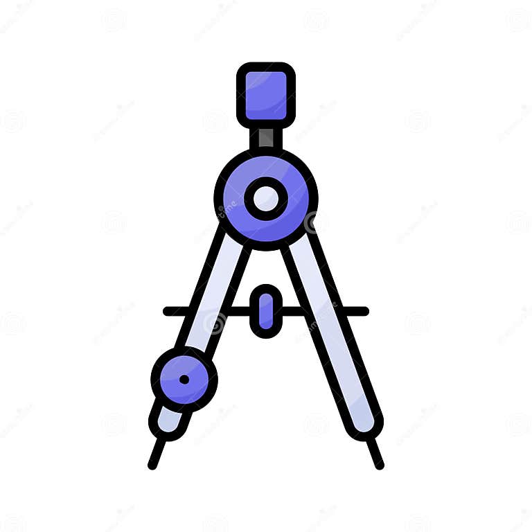 A Precise Geometric Compass Icon, Perfect for Indicating Drafting ...