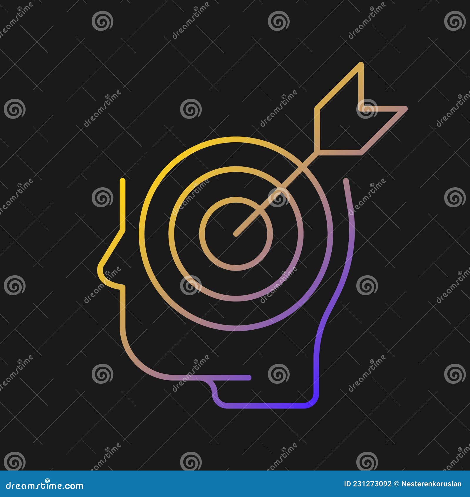 Precise Knowledge Vector Icon for Dark Theme Stock Vector ...