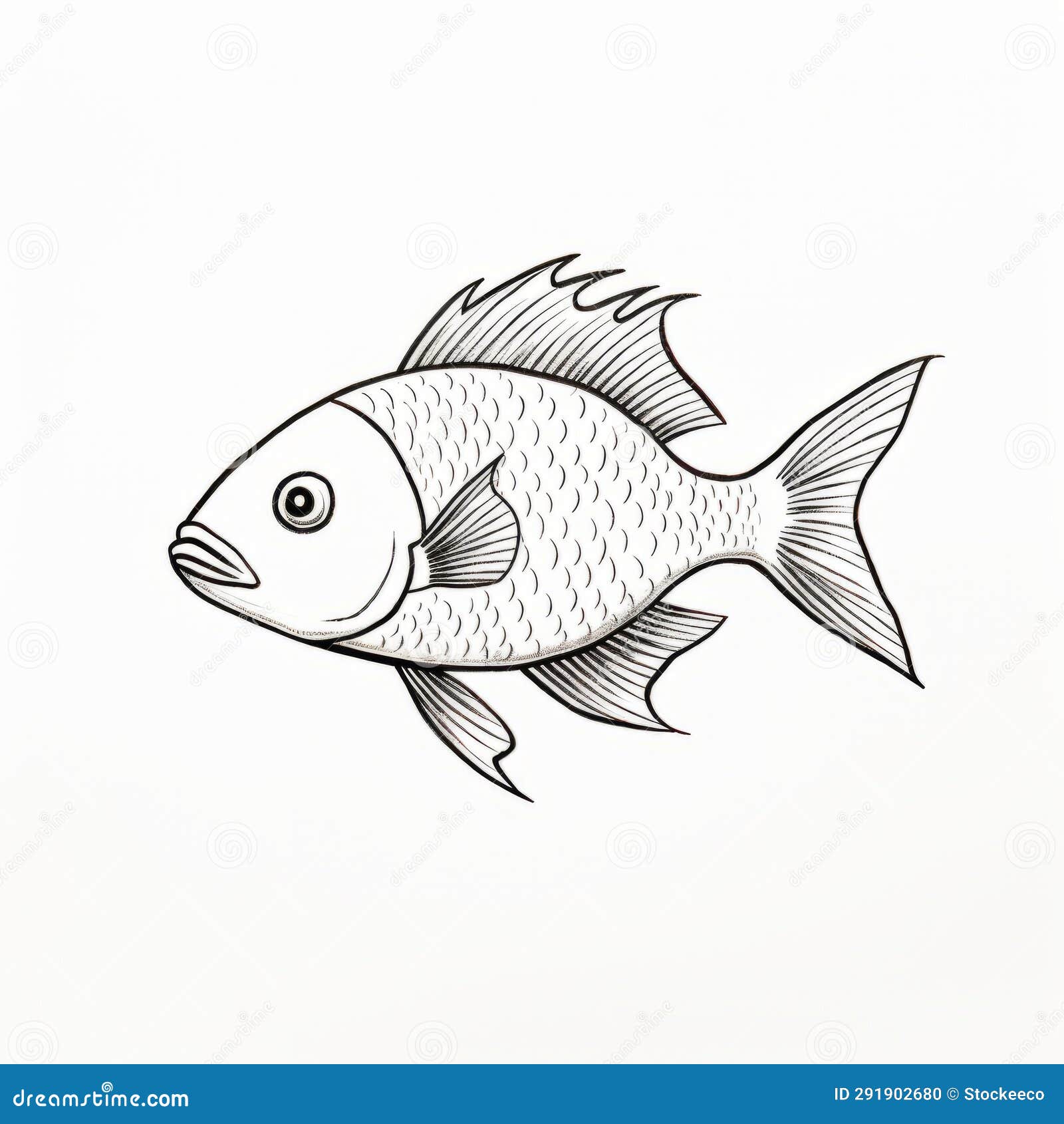 Detailed Fish Drawing For Educational Poster Royalty-Free Stock Image ...