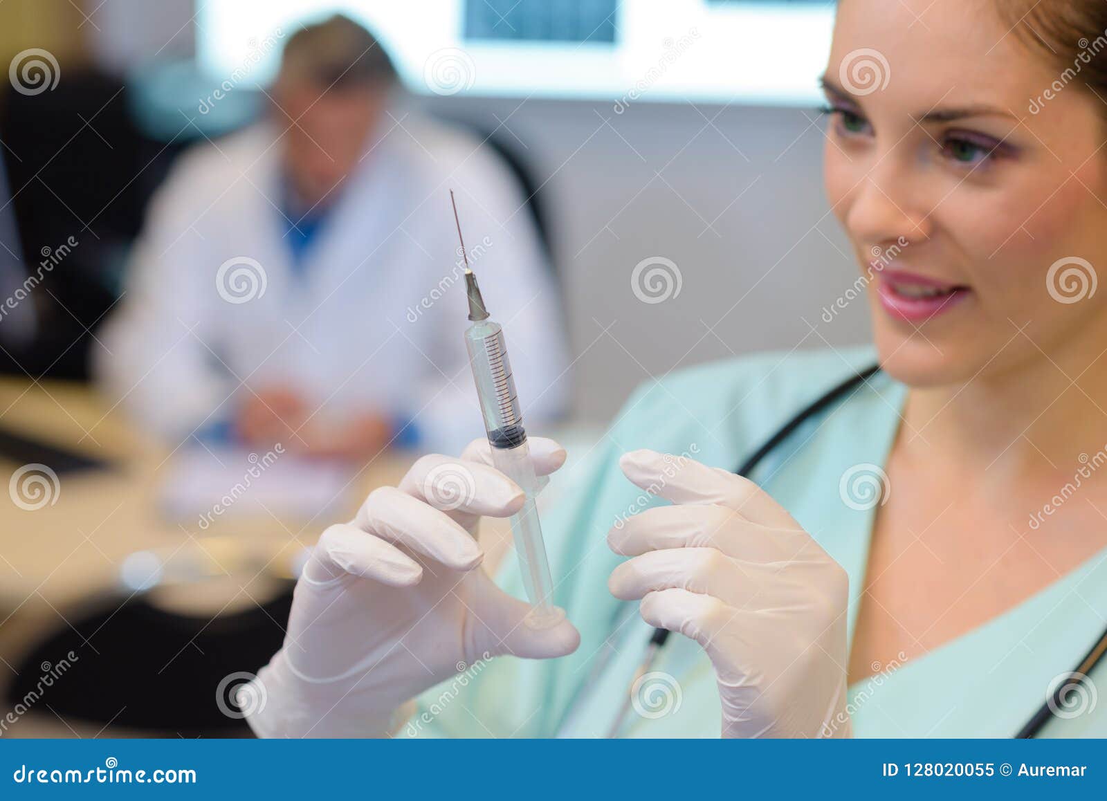 Precise Measurement of Injection Stock Image - Image of hospital ...