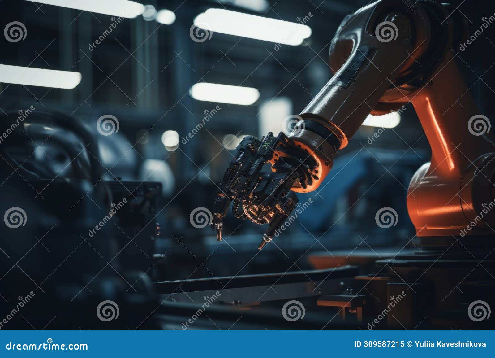 Precise Robotic Manipulator Machine Welding Hand at Factory S Assembly ...