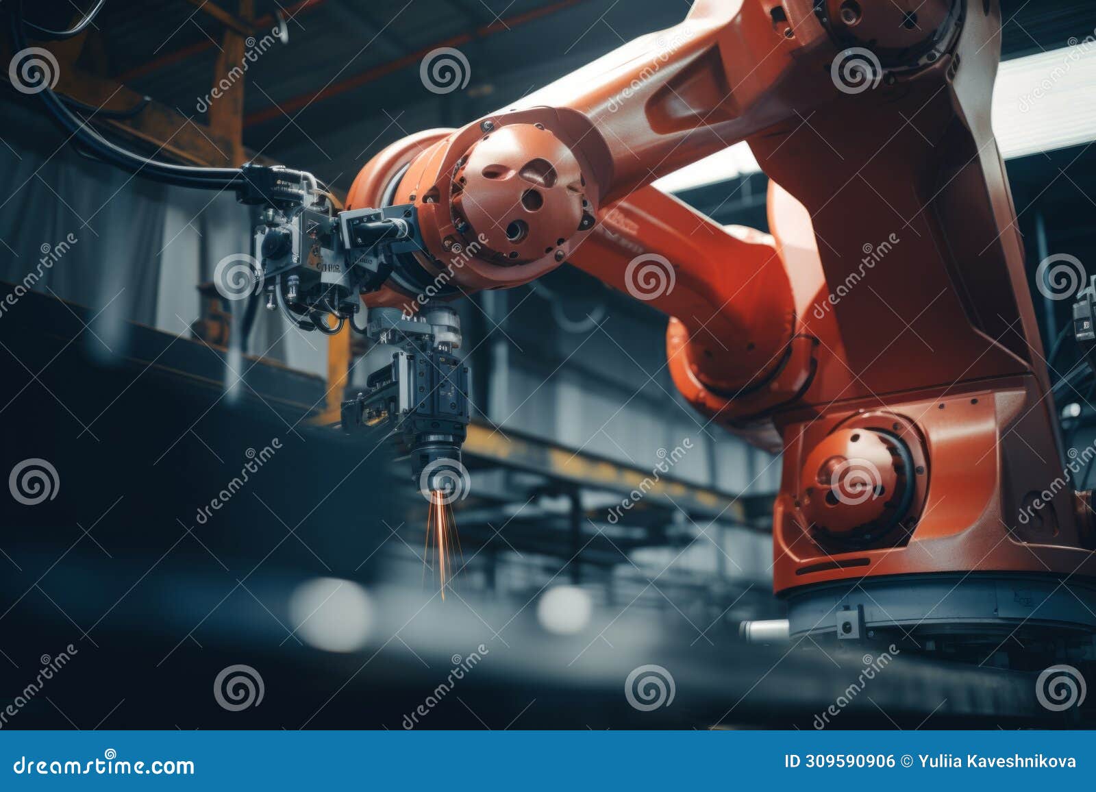 Precise Robotic Manipulator Machine Welding Hand at Factory S Assembly ...