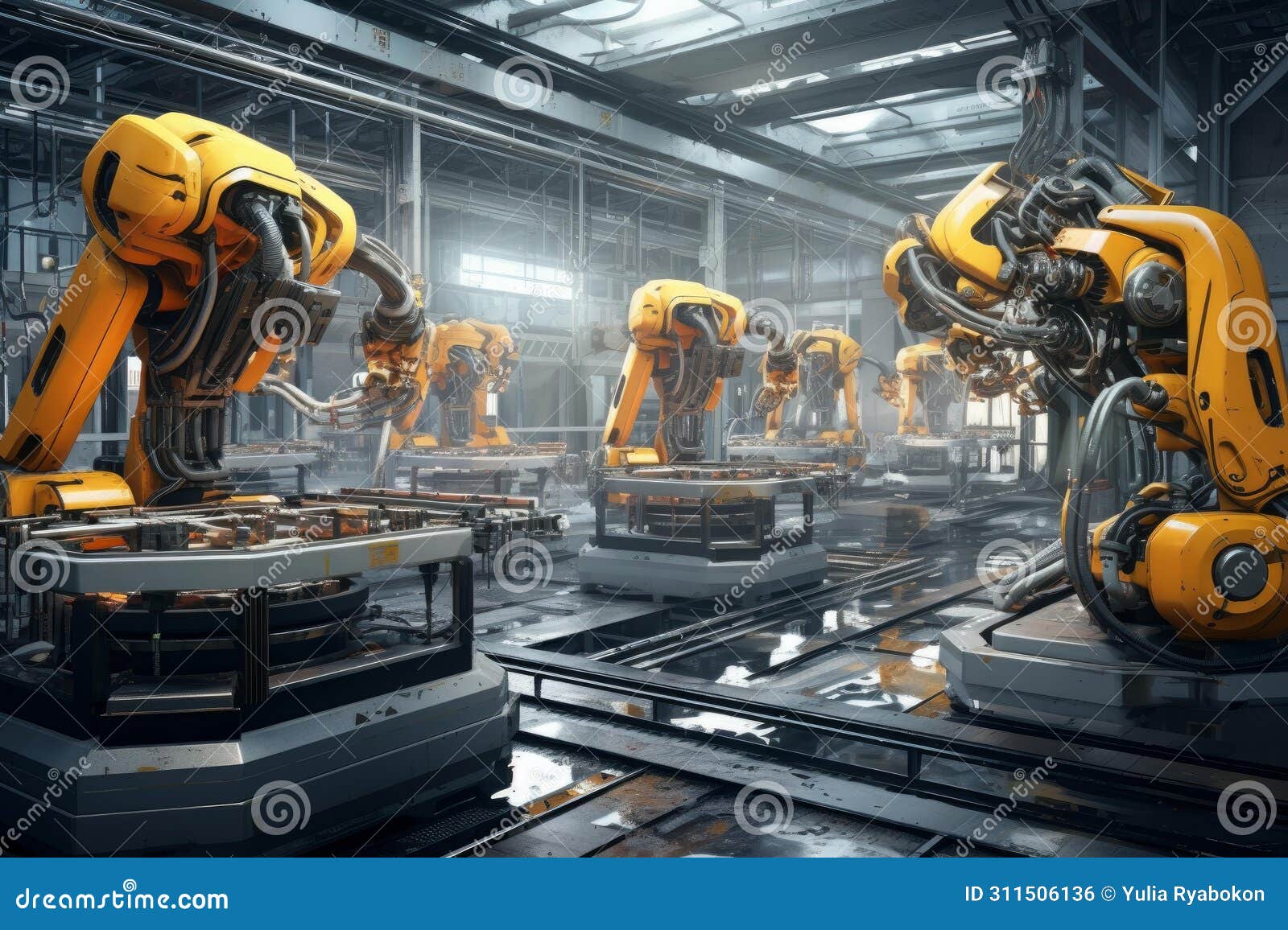Precise Robotics Arm Factory. Generate Ai Stock Photo - Image of ...