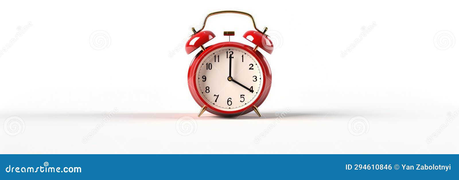 Precise Timekeeping an Alarm Clock Isolated on a White Background ...