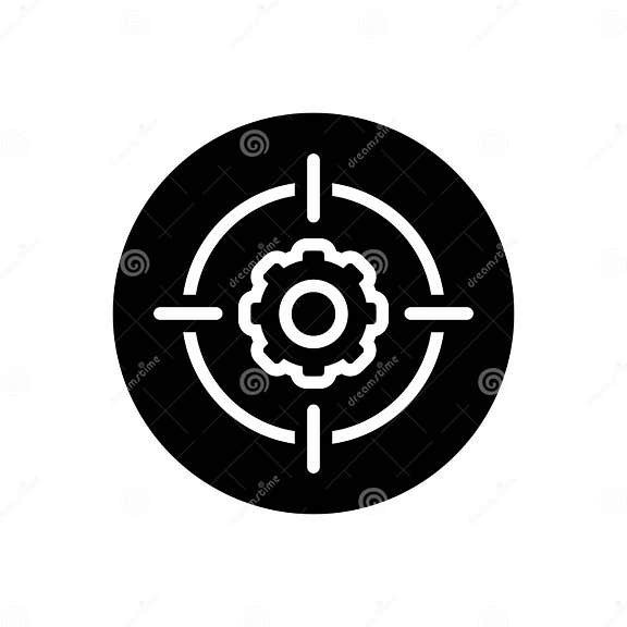 Black Solid Icon for Precisely, Absolutely and Exactly Stock Vector ...