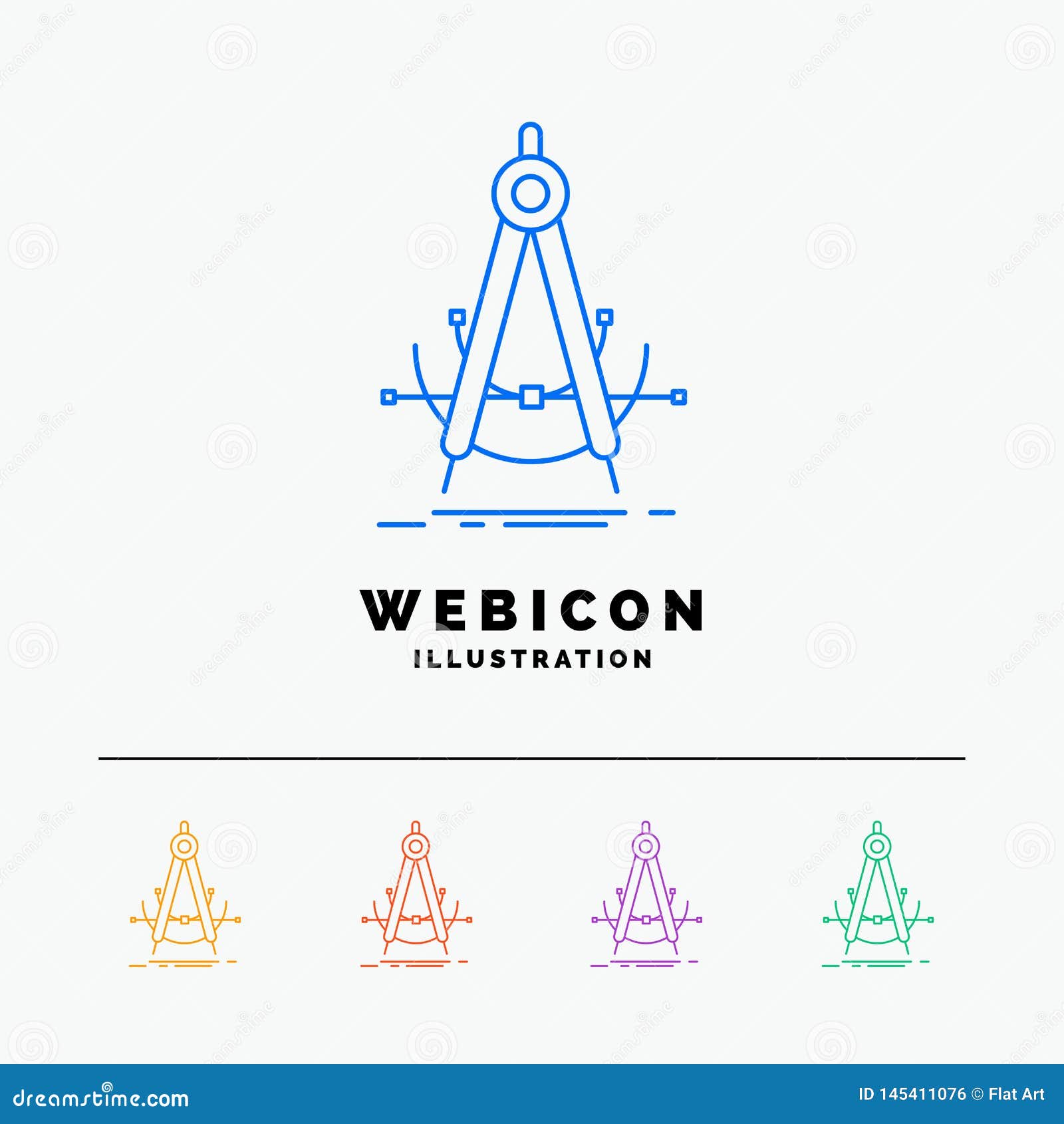 Precision, Compass Isometric Icon. 3d Line Art Technical Drawing ...