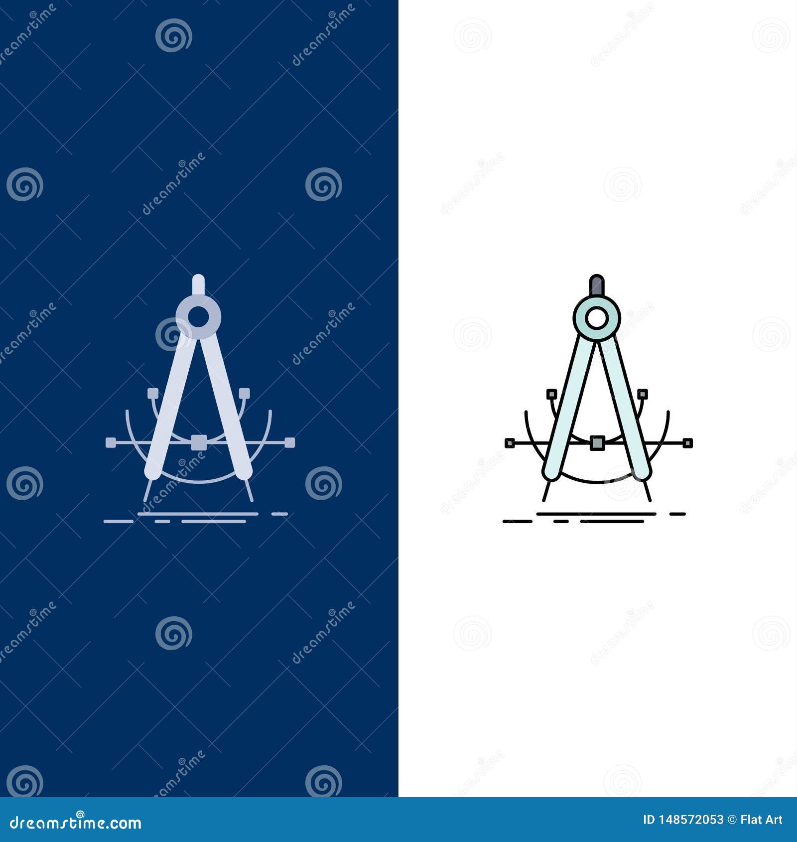 Precision, Accure, Geometry, Compass, Measurement Flat Color Icon ...